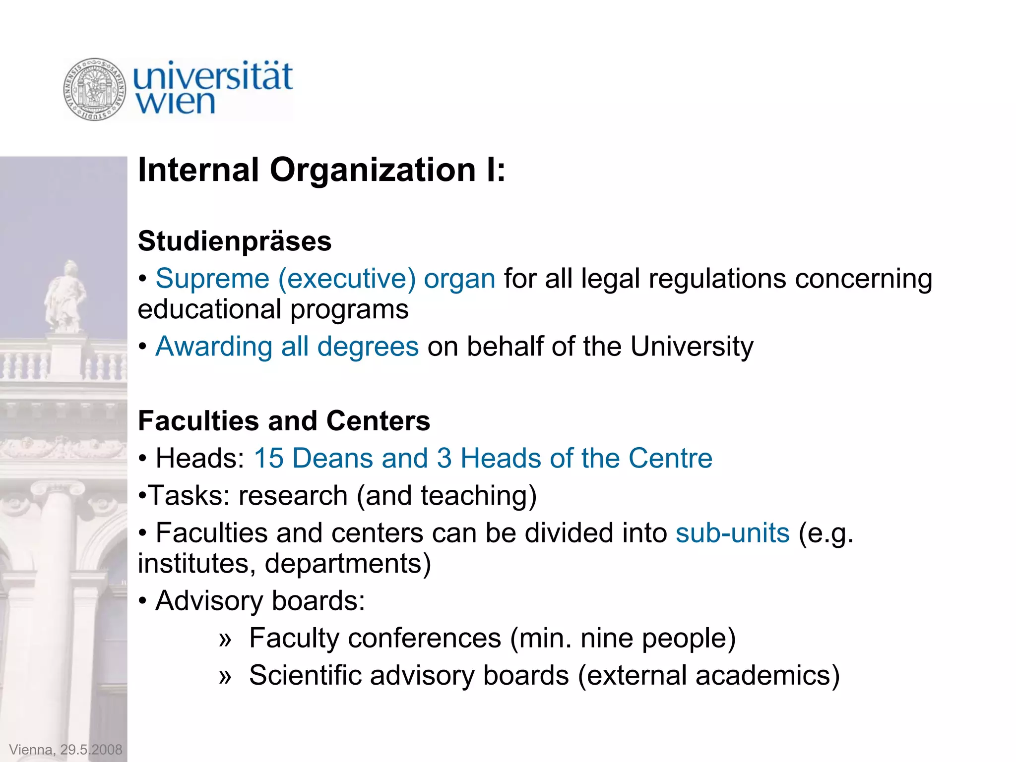 Prium Vienna 2008 University Governance | PDF