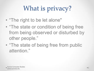 Privacy in simple | PPT