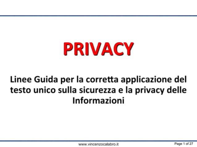 La Privacy: Protezione dei Dati Personali | PDF | Computing ...