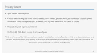 Zoom: Privacy and Security - A case study | PPTX