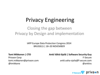 Privacy Engineering | PPT