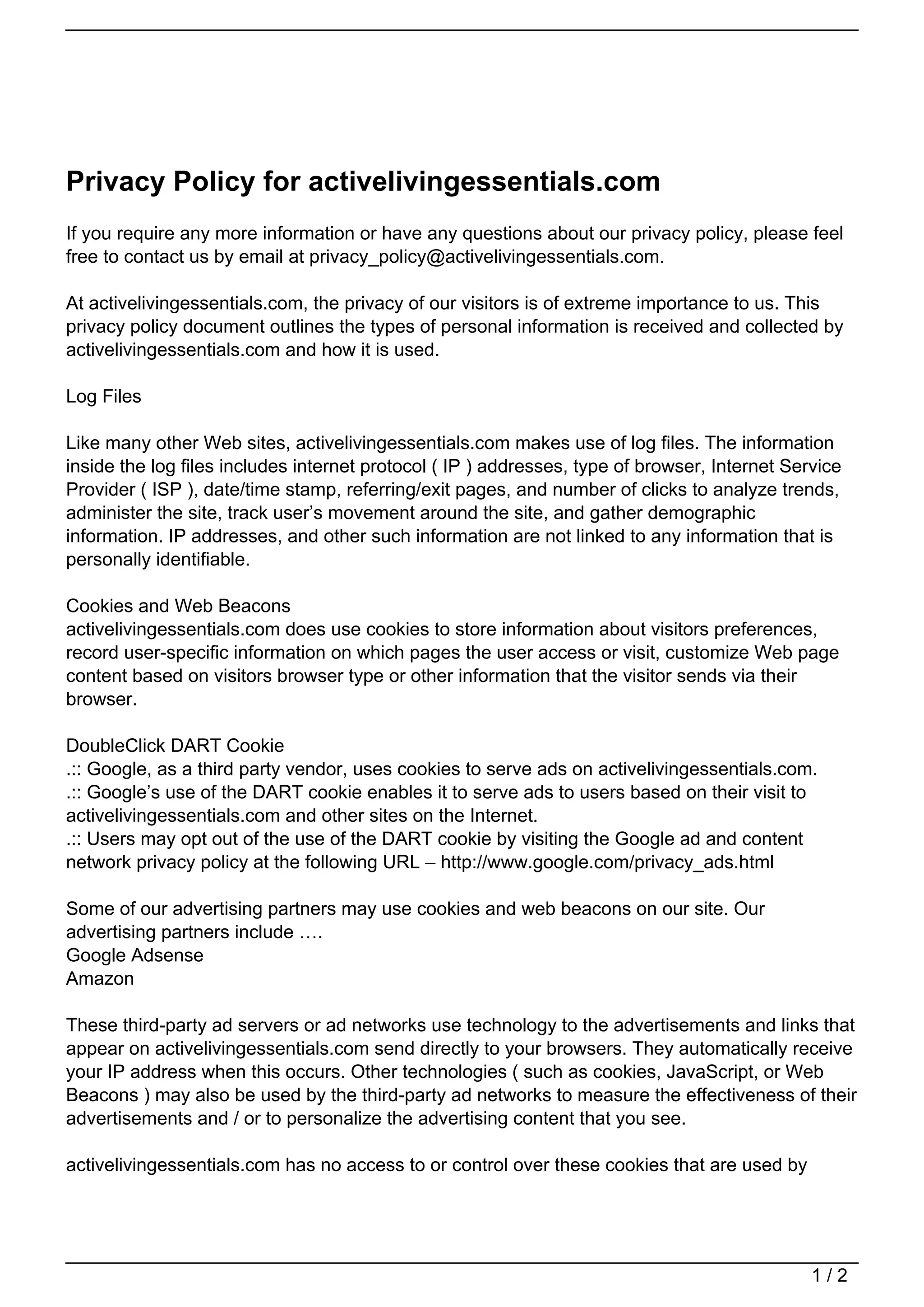 Privacy Policy | PDF