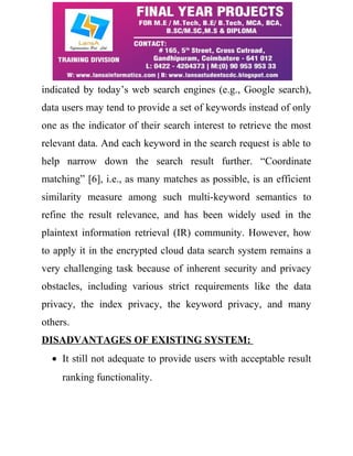 Privacy preserving multi-keyword ranked search over encrypted cloud data | DOC