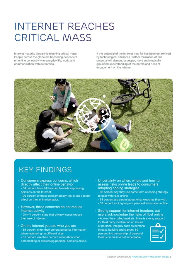 Ericsson ConsumerLab: Privacy, security and safety online | PDF