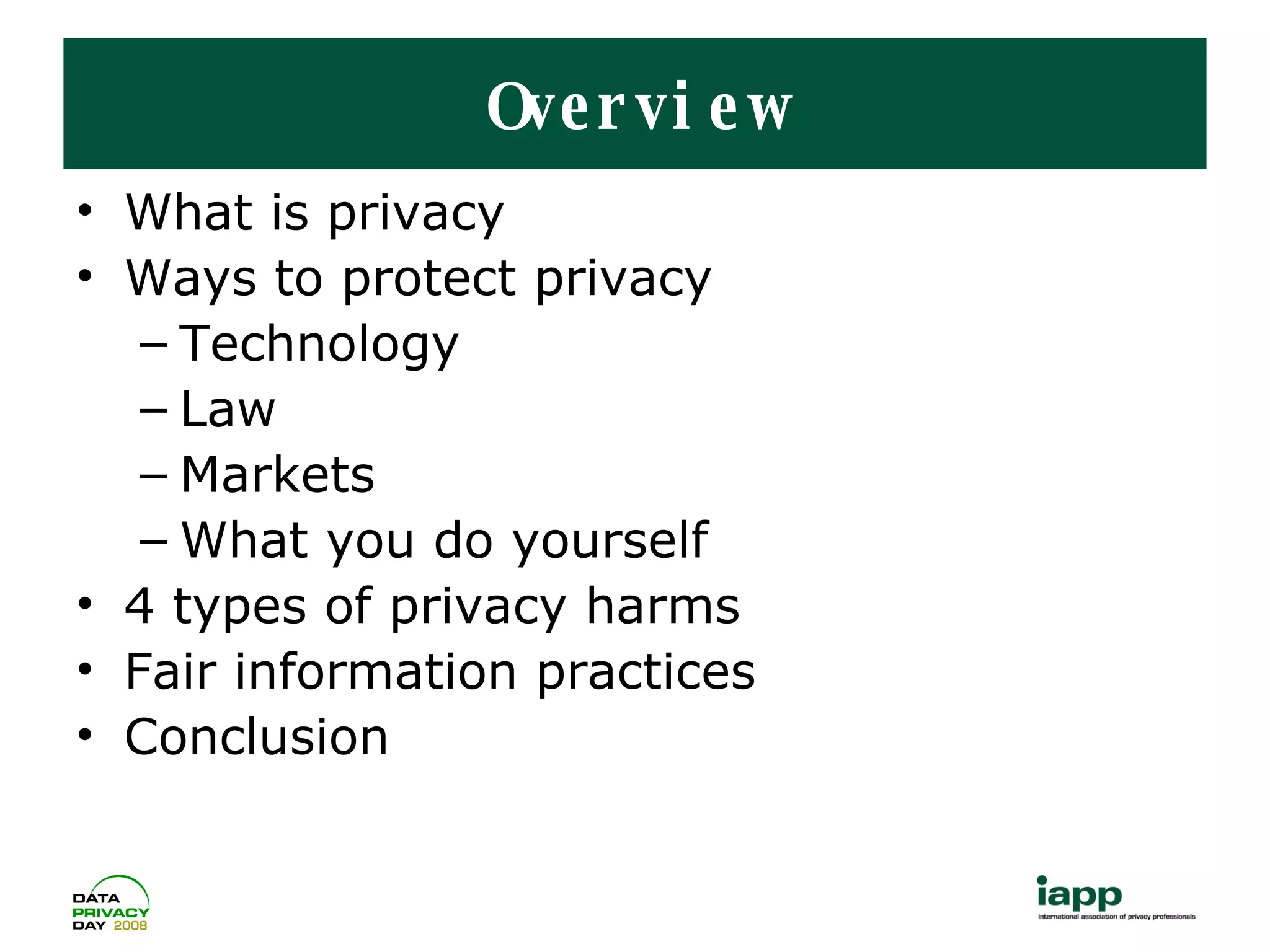 “Privacy Today” Slide Presentation | PPT
