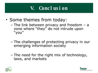“Privacy Today” Slide Presentation | PPT