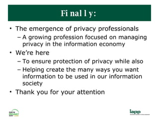 “Privacy Today” Slide Presentation | PPT