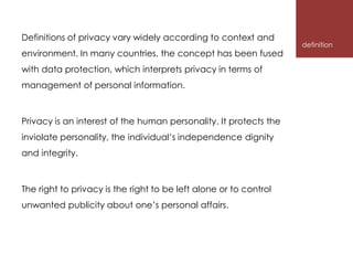 Privacy act | PPTX | Internet Safety | Parenting