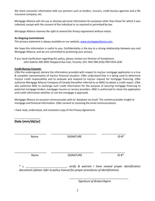 Privacy agreement | PDF