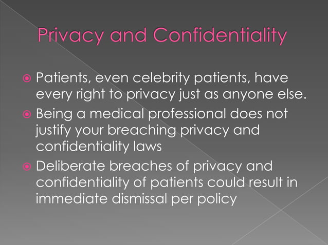 Privacy and confidentiality | PPT
