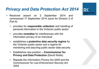 Privacy and Data Protection Act 2014 (VIC) | PPTX