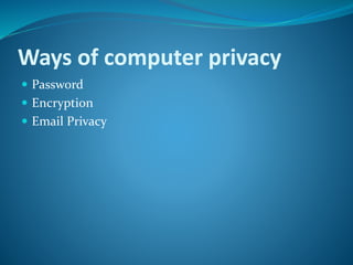 Privacy and Security Information | PPTX