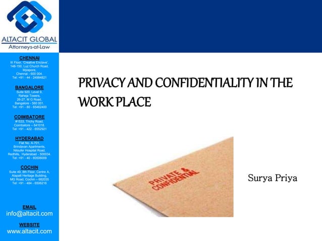 Privacy at workplace | PPTX
