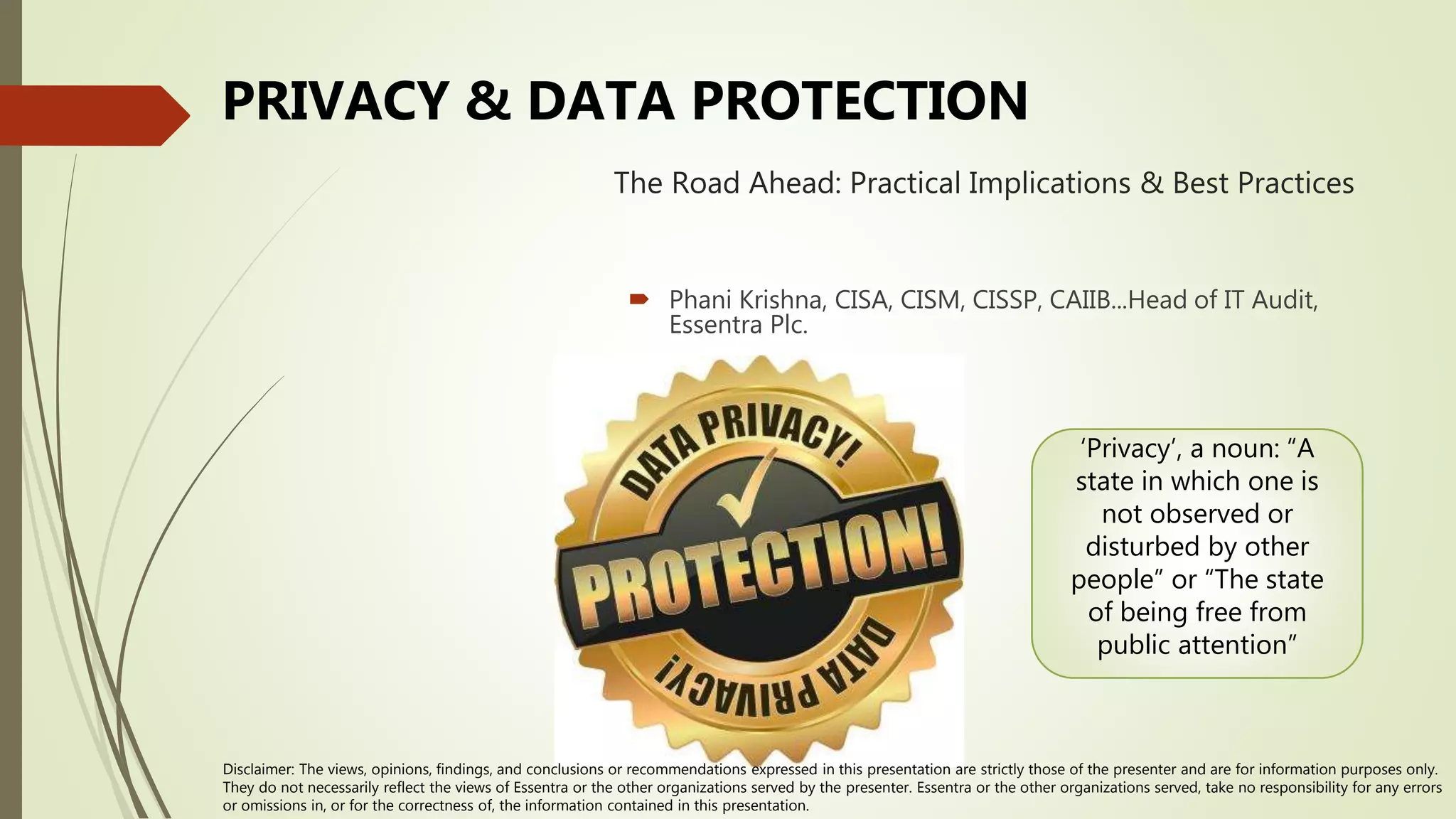 Privacy & Data Protection | PPTX