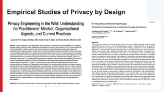 Privacy Engineering in the Wild | PPTX