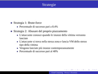 Privacy e sicurezza nel cloud computing | PPT
