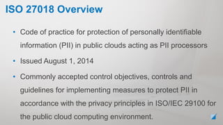 Privacy in the Cloud- Introduction to ISO 27018 | PDF