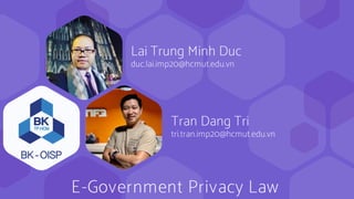 HCMUT IMP Computer Science 20 - E-Government from the view of Privacy | PPT