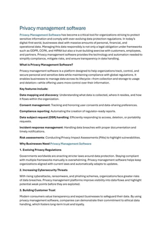 Top Privacy Management Software for 2025 | PDF