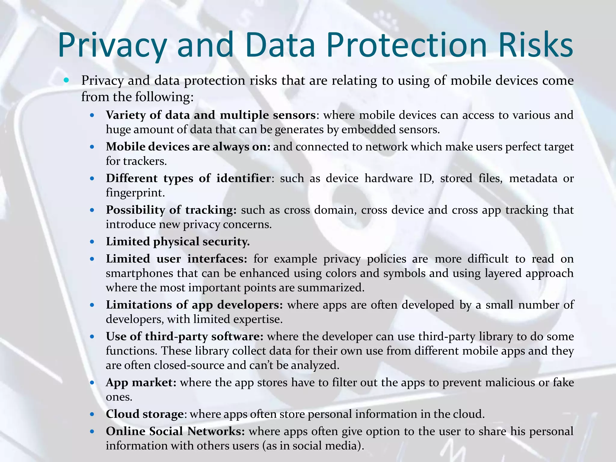 Privacy on Mobile Apps | PPTX
