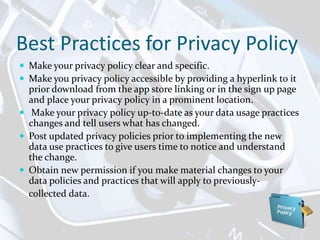 Privacy on Mobile Apps | PPTX