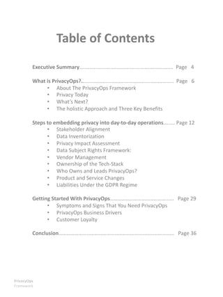 PrivacyOps Framework | PDF
