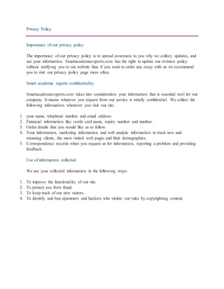 Privacy policy | PDF