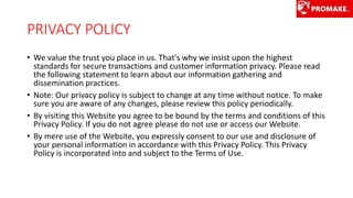 Privacy policy | PPT