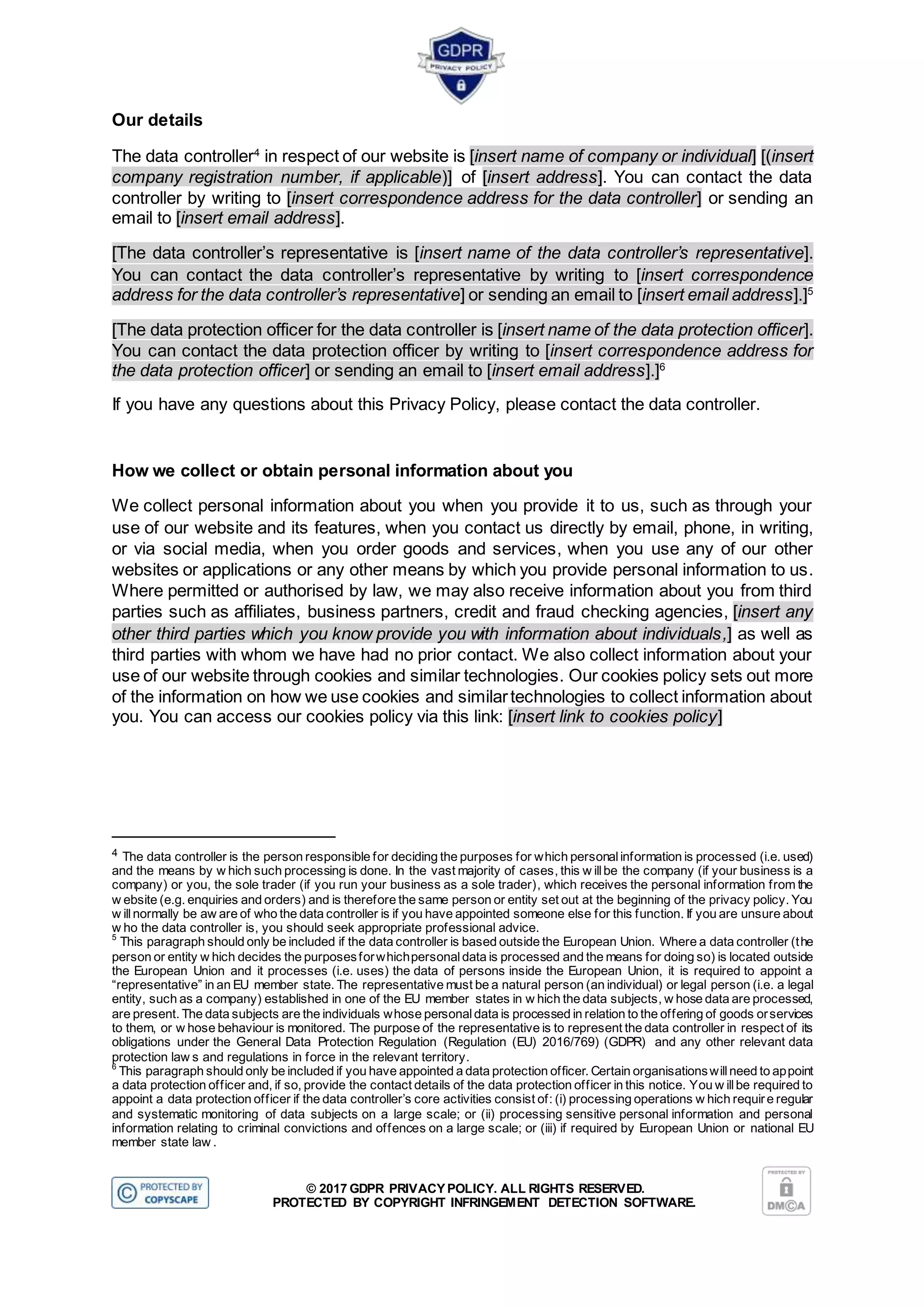 GDPR Privacy Policy | PDF