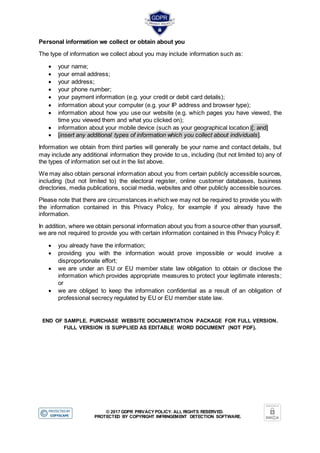 GDPR Privacy Policy | PDF