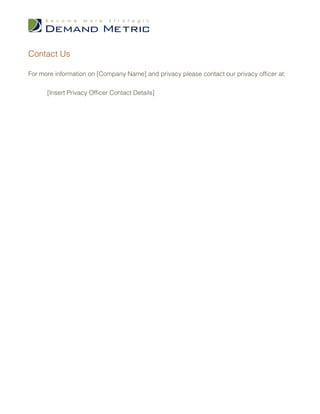 Privacy Policy Template | DOC