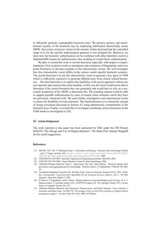 (2007) Privacy Preserving Multi-Factor Authentication with Biometrics | PDF