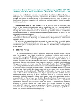 Privacy preserving clustering on centralized data through scaling transf | PDF