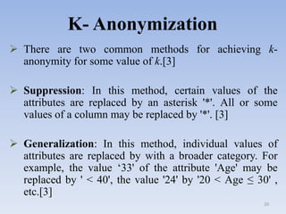 Privacy preserving in data mining with hybrid approach | PPT