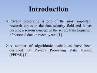 Privacy preserving in data mining with hybrid approach | PPT