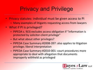 Privacy, Privilege And Confidentiality For Lawyers | PPT