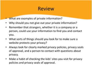 Privacy rules | PPTX