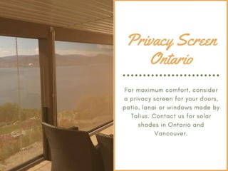 Privacy screen ontario | PPT