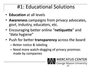 Privacy & the Internet: An Overview of Key Issues | PPTX