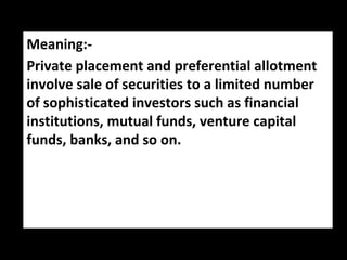 Private placement | PPT