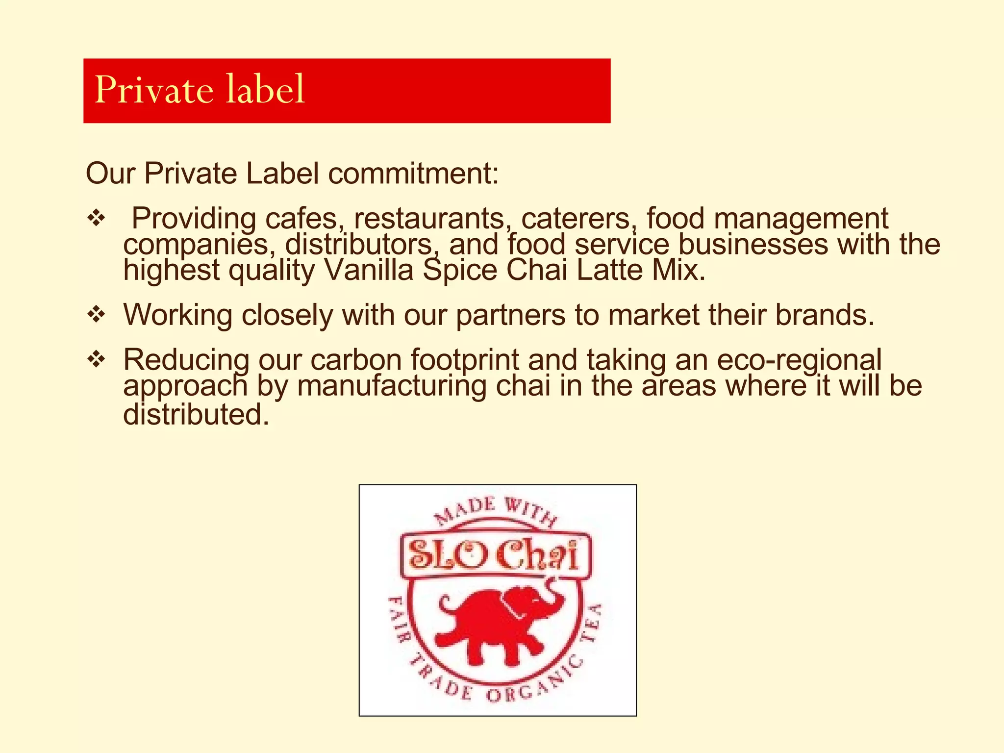 SLO Chai Private Label Tea Presentation | PPT
