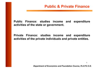 Private and public finance | PDF