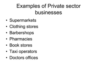 Private and public sectors | PPT