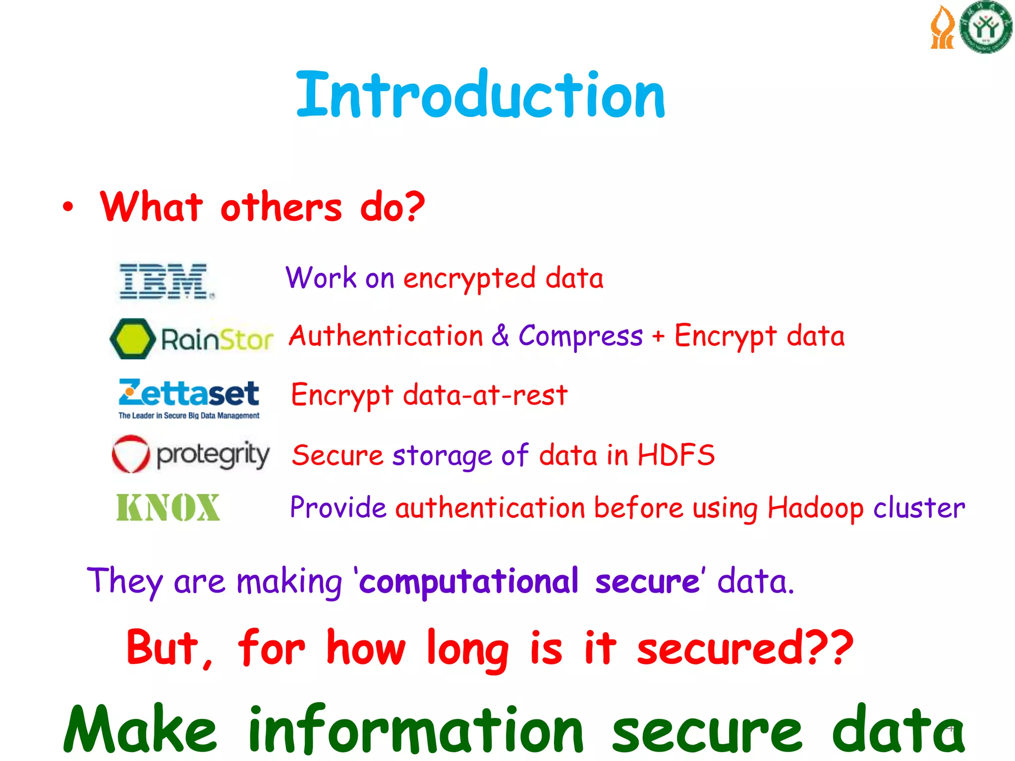 Private and secure secret shared map reduce | PPT
