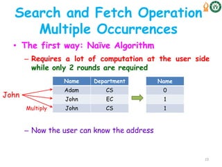 Private and secure secret shared map reduce | PPSX | Databases | Computer Software and Applications