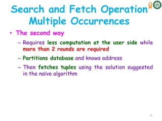 Private and secure secret shared map reduce | PPSX | Databases | Computer Software and Applications