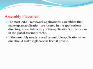 C# Private assembly | PPTX