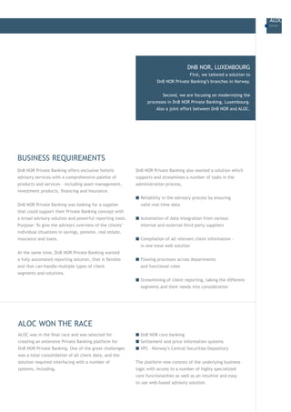 Private Banking Case Story | PDF