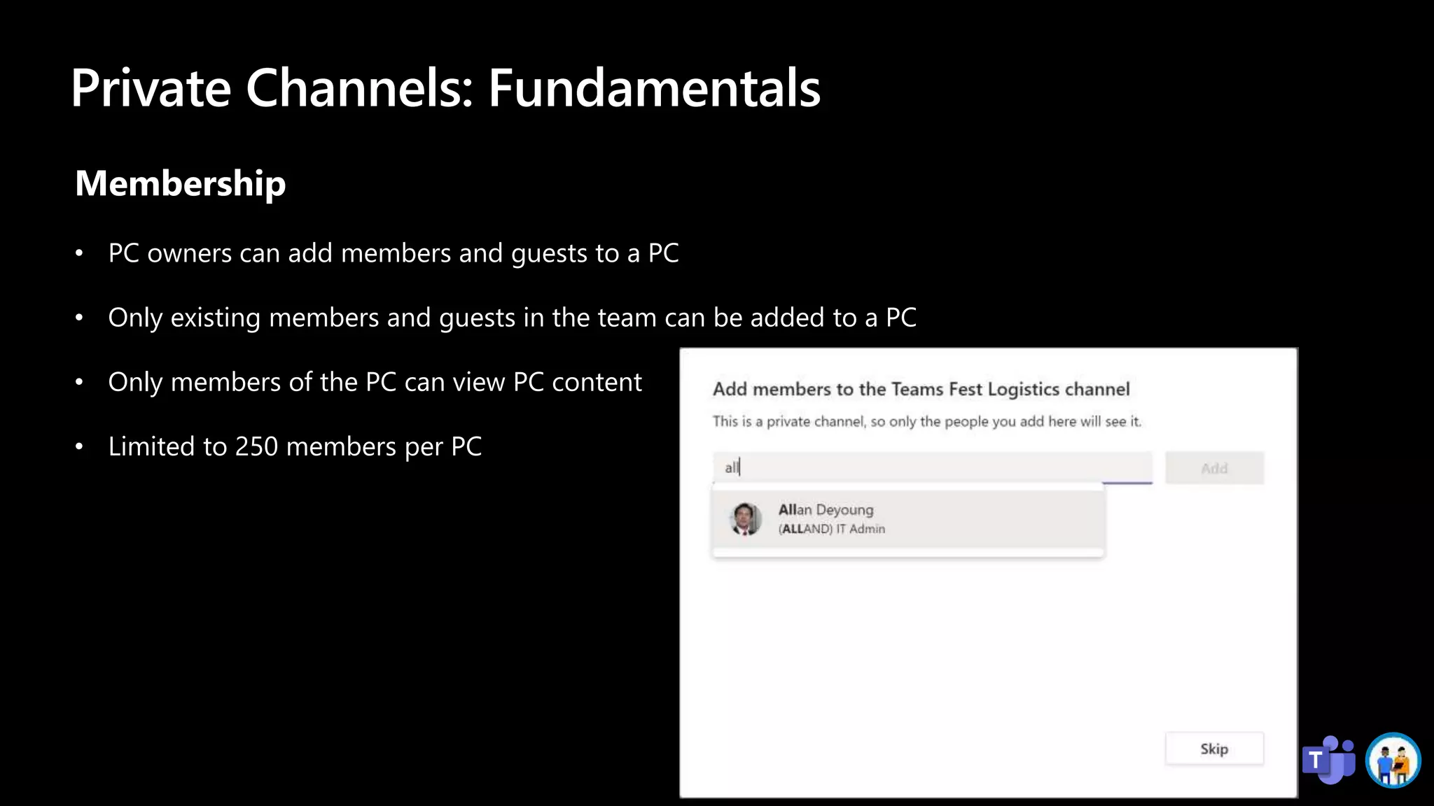 Private Channels in Microsoft Teams: An End to End Overview | PPT