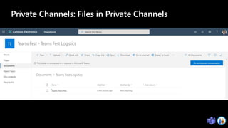 Private Channels in Microsoft Teams: An End to End Overview | PPT